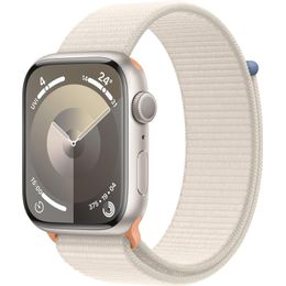 Smartwatch Apple "Watch Series 9 GPS Aluminium 45mm One-Size" Smartwatches beige (polarstern) Fitness-Tracker