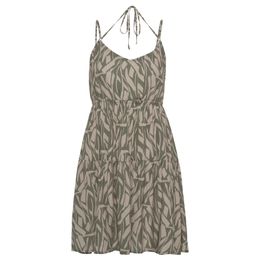 Jerseykleid Buffalo Gr. 40, N-Gr, bunt (khaki, sand bedruckt) Damen Kleider Strandkleider