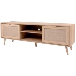 Finori - Lowboard Hifi Kommode Fernseher Sideboard ca. 150 cm bali 56A Sonoma Eiche / g...