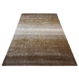 Teppich Home Affaire "Katalin, handgewebt, Teppiche aus 100% Viskose, farblich changierend" Gr. B/L: 60 cm x 90 cm, 12 mm, 1 St., beige (sand) Esszimmerteppiche
