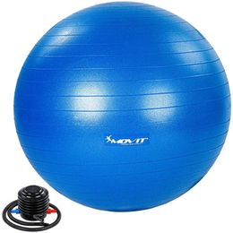 Gymnastikball mit Fußpumpe, 55 cm, blau - Movit