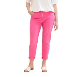 Jogger Pants Tom Tailor PLUS Gr. 44, Länge 28, pink (carmine pink) Damen Hosen Joggpants Track Pants