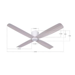 Beacon Deckenventilator Fraser weiß/eiche DC leise Ø 132 cm