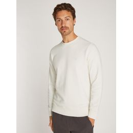 Sweatshirt Calvin Klein Jeans "CK EMBRO BADGE CREW NECK" Gr. L, weiß (ivory) Herren Sweatshirts