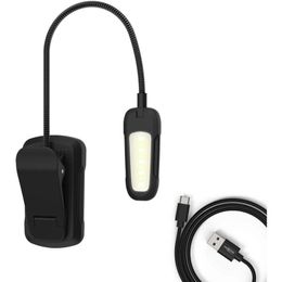 Ansmann LED Clip Light / Klemmleuchte mit verstellbarem Hals, 9 LEDs, wiederaufladbar über USB-C