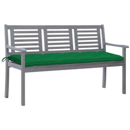 MAISONCHIC - 3-Sitzer-Gartenbank Doppelsitzbank/Ruhebank Gartenstuhl mit Auflage 150 cm Grau Eukalyptusholz XZZZ923955