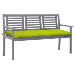3-Sitzer-Gartenbank Doppelsitzbank/Ruhebank Gartenstuhl mit Auflage 150 cm Grau Eukalyptusholz XZZZ222538 MAISONCHIC