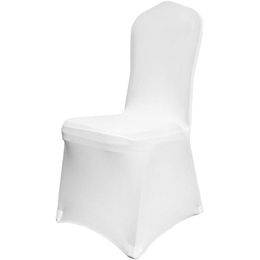 Universell Weiße Elegante Stuhl 50 stk Polyester Und Elasthan Spandex Stuhlhussen Stretch Stuhlüberzug Stuhlbezug Husse Stuhlschutz Elastisch