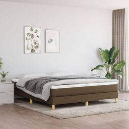 MAISONCHIC Boxspringbett Doppelbett Bett für Schlafzimmer Dunkelbraun 180x200 cm Stoff DE16606