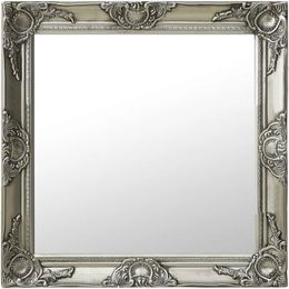 Bonnevie - Wandspiegel Badzimmer Spiegel im Barock-Stil 60 x 60 cm Silbern vidaXL