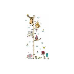 Hiasdfls - 1 Stück Baby-Wachstumstabelle, niedliche Tiere, Stapelhöhendiagramme, Wandaufkleber, Wandtattoo, Kindertapete, Baby-Raum,
