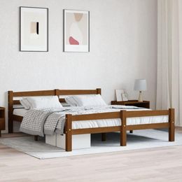 Massivholzbett,Schlafzimmerbett,Doppelbett Honigbraun Kiefer 160x200 cm vidaXL
