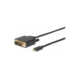 MicroConnect - USB3.1CDVI18B 1.8m usb c dvi-d Schwarz Video Kabel Adapter - Video Kabel Adapter (1.8m, usb c, dvi-d, Stecker, Stecker, Schwarz)