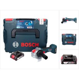 Bosch GWX 18V-7 Professional Akku Winkelschleifer 18 V 125 mm Brushless X-LOCK + 1x Akku 2,0 Ah + L-Boxx - ohne Ladegerät