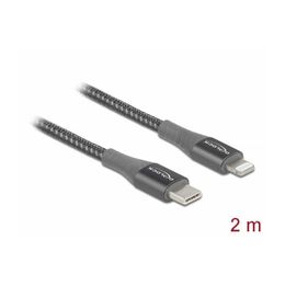 Delock Delock Daten- und Ladekabel USB Type-C zu Lightning für grau 2 m MFi (86632)