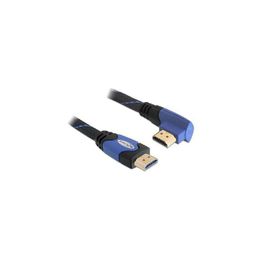 Hdmi High Speed with Ethernet Kabel 5m St./ St. gewinkelt blau (82958) - Delock