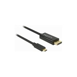 Delock - neuwertig] 85255 Video Kabel Adapter 1 m usb c DisplayPort Schwarz - Video Kabel Adapter (1 m, usb c, DisplayPort, Stecker, Stecker, Gold)