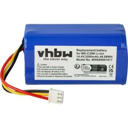 vhbw - 1x Akku kompatibel mit Proscenic neo 820P, neo 830P Saugroboter (3200 mAh, 14,4 v, Li-Ion)