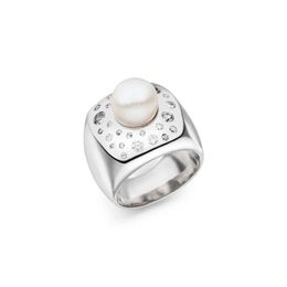 SKIELKA DESIGNSCHMUCK Silberring Diamant Ring "Sternenhimmel" mit Perle (Sterling Silber 925) (1-tlg)