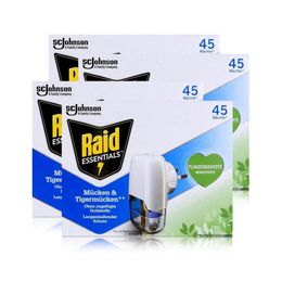 Raid Insektenfalle Raid Essentials Mücken & Tigermücken Stecker inkl. Nachfüller (4er Pac