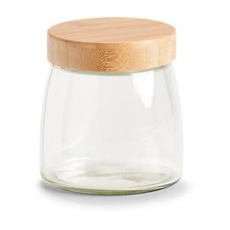 zeller - Glasbehälter mit luftdichtem Bambusdeckel, 950 ml