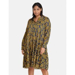 SAMOON Minikleid Luftiges A-Linien-Kleid mit Print