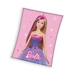 Kinderdecke Barbie Coral Fleecedecke Kuscheldecke 150 x 200 cm