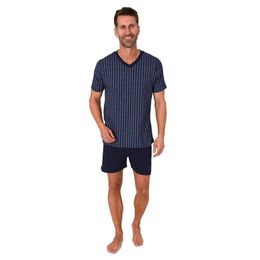 Normann Pyjama Normann Herren Schlafanzug kurz Shorty Pyjama aus 100 % Baumwolle