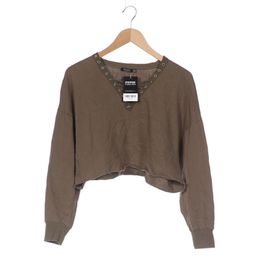 Bershka Damen Sweatshirt, grün, Gr. 38