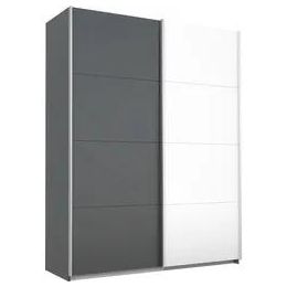 Schwebetürenschrank Rauch "Quadra Kleiderschrank BESTSELLER Schrank Gaderobe" Schränke Gr. B/H/T: 181 cm x 230 cm x 62 cm, 2 St., weiß (grau metallic, weiß) mit Möglichkeit zur individuellen Frontgestaltung, leichtgängige Türen