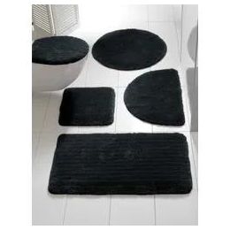 Badematte Heine HOME Badematten Gr. halbrund (80cm x 50cm),, schwarz