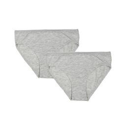 Sanetta - Mädchen-Slip ESSENTIAL UNI 2er-Pack in grau melange, Gr.140