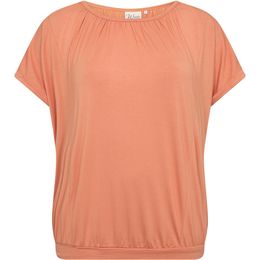 Wasabi CONCEPT T-Shirt "WA-Stella 4", Raffung, für Damen, orange, M