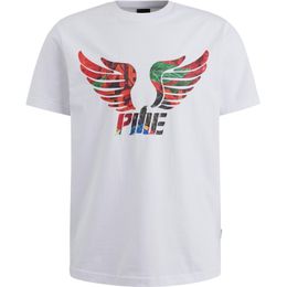 PME-Legend PME LEGEND T-Shirt, Baumwolle, Label, für Herren, weiß, L