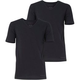 Baldessarini Unterhemd Shirt, 1/2, V-Ausschnitt (Packung, 2-St., 2 Tlg) mit kurzem Arm, schwarz