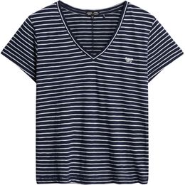 Superdry. T-Shirt, Baumwolle, Logo-Stickerei, für Damen, blau, 40