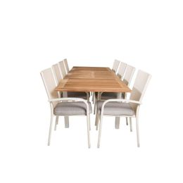ebuy24 Garten-Essgruppe Panama Gartenset Tisch 90x160/240cm und 8 Stühle A