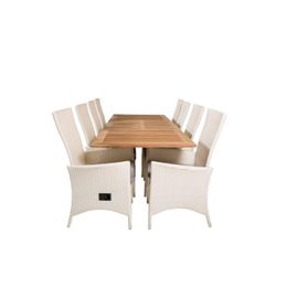 ebuy24 Garten-Essgruppe Panama Gartenset Tisch 90x160/240cm und 8 Stühle P