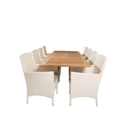 ebuy24 Garten-Essgruppe Panama Gartenset Tisch 90x160/240cm und 8 Stühle M
