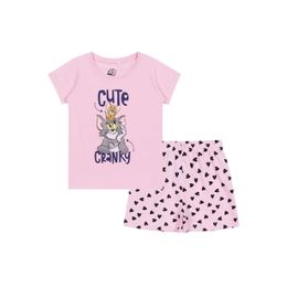Sarcia.eu Schlafanzug Pinkes Kinderpyjama mit Herzen gemustert TOM UND JERRY 3 Jahre