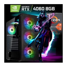Meinpc RGB 5700X3D RTX 4060 Gaming-PC (AMD Ryzen 7 5700X3D