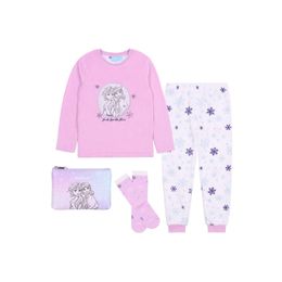 Sarcia.eu Schlafanzug Set/Geschenkset Pyjama mit Socken und Geldbörse Frozen 7-8 Jahre