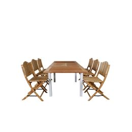 ebuy24 Garten-Essgruppe Panama Gartenset Tisch 90x160/240cm und 6 Stühle C