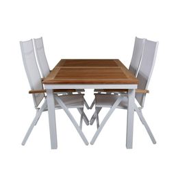 ebuy24 Garten-Essgruppe Panama Gartenset Tisch 90x160/240cm und 4 Stühle L