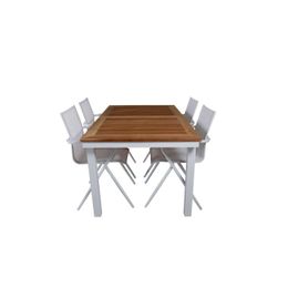 ebuy24 Garten-Essgruppe Panama Gartenset Tisch 90x160/240cm und 4 Stühle A
