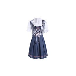 MODFU Dirndl Damen Frau midi Trachtenkleid Trachtenrock Trachtenmode Kleid Kleider (Bayerisches Biermädchen Verkleidung mit trennbare Schürze