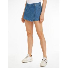 Calvin Klein Jeans Hosenrock WRAP SKORT mit Logomarkenlabel, blau