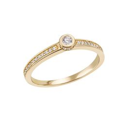 Firetti Fingerring Schmuck Geschenk Gold 585 Damenring Goldring, mit Brillanten, gelb|goldfarben