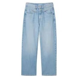 Tom Tailor Damen Culotte Jeans mit TENCELTM Lyocell, blau, Uni, Gr. 29/28