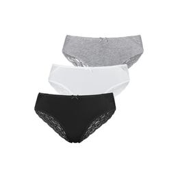 Vivance Brasilslip mehrfarbig Gr. 32/34 für Damen. Mit Schleife, Spitze. Körpernah. Nachhaltig.